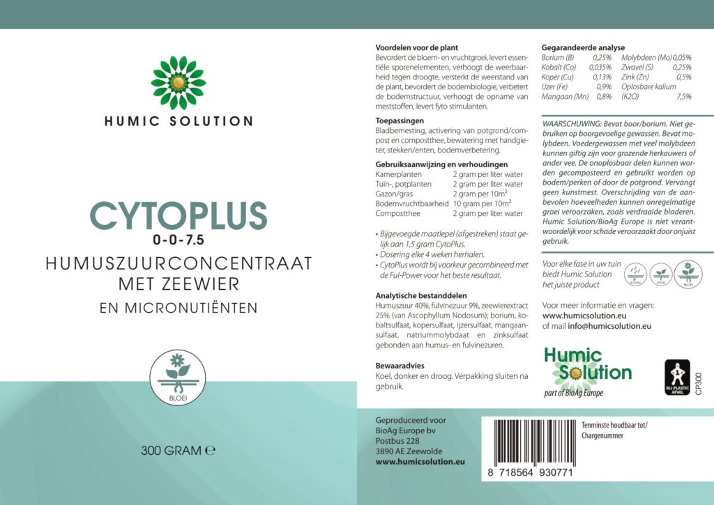 CYTOPLUS voor in de (moes)tuin | Health Solution